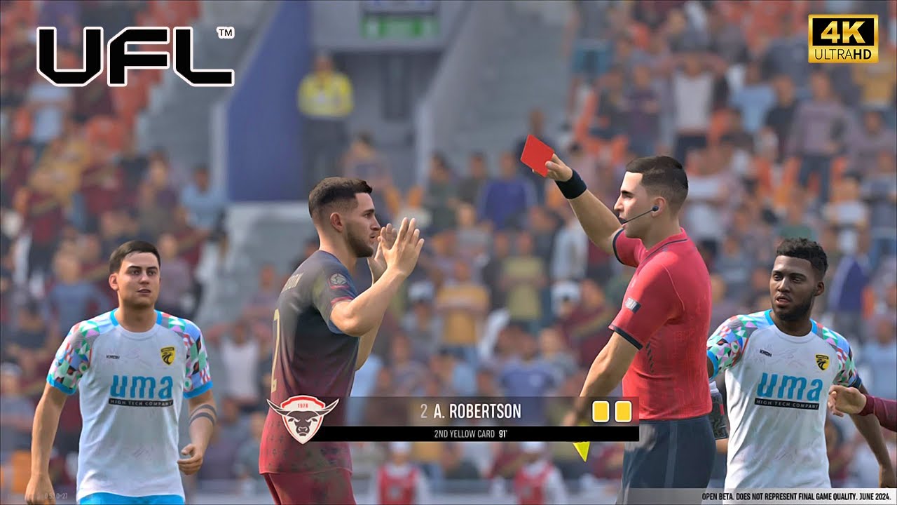 UFL beta Red Card Animation review (new football game) - YouTube