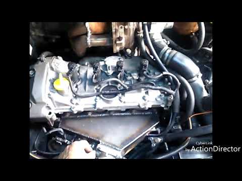 Clio 1,6 16v K4M turbo first start after more modofications - YouTube