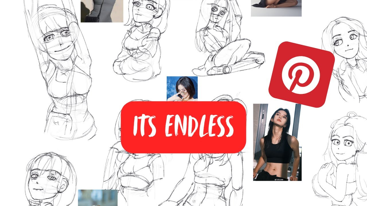 How Pinterest inspires me to draw!!!【Pinterest sketches showcase】 - YouTube