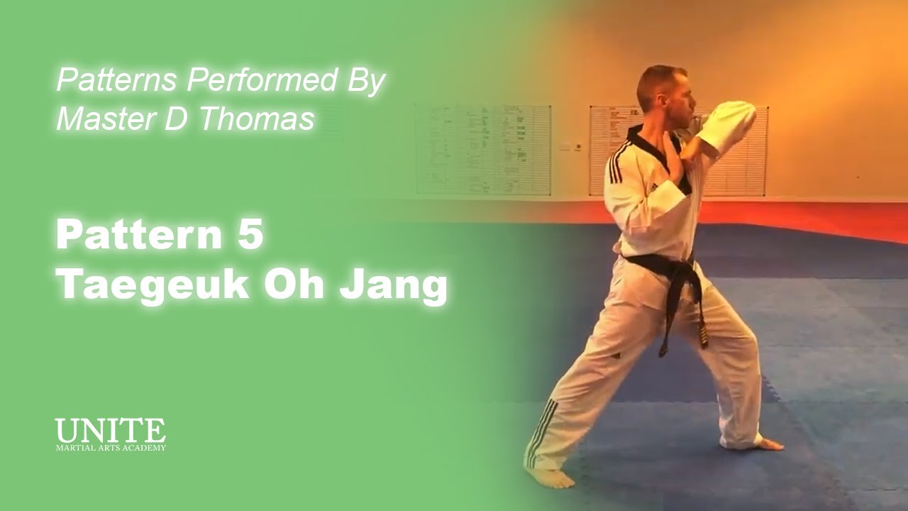Pattern 5 Taekwondo Poomsae Taegeuk Oh Jang (5th Poomsae) Performed by ...