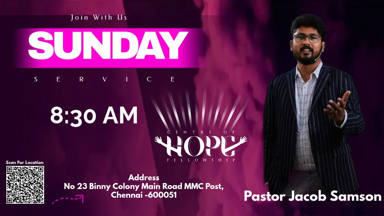 Sunday Service |16 March 2025| Pastor Jacob Samson | Centre Of Hope ...