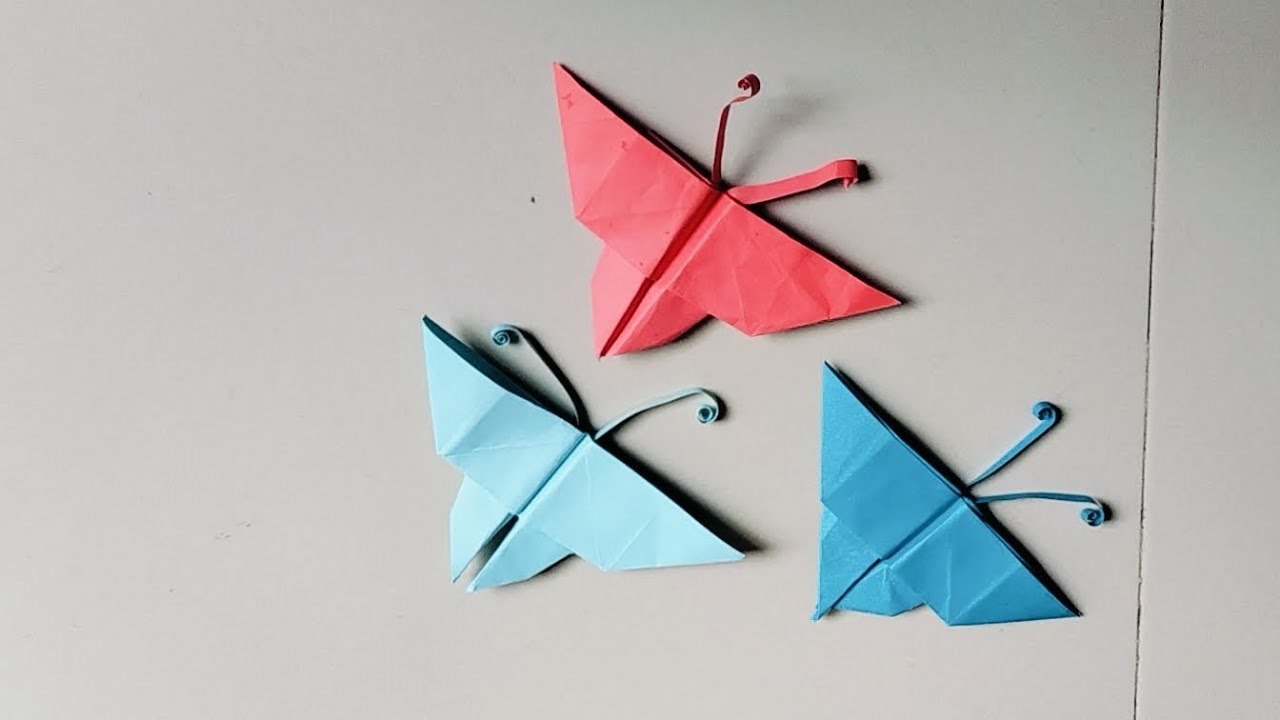 Paper butterfly design//How to make a beautiful paper butterfly design ...