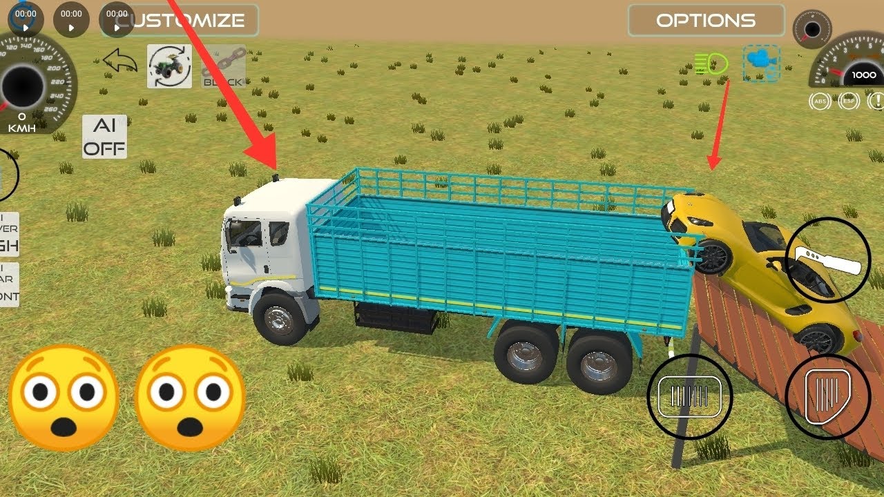 truck loading car 🚘 truck game kar game loading video #truck #tractor ...