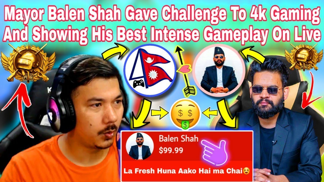 Mayor Balen Shah Gave Challenge To 4k Gaming | 4k Dai Dominate ...
