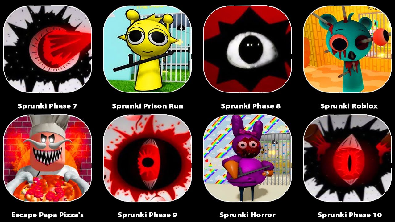 Phase 7 Vs Phase 8 Vs Phase 9 Vs Phase 10, Sprunki Barry's Prison Run ...