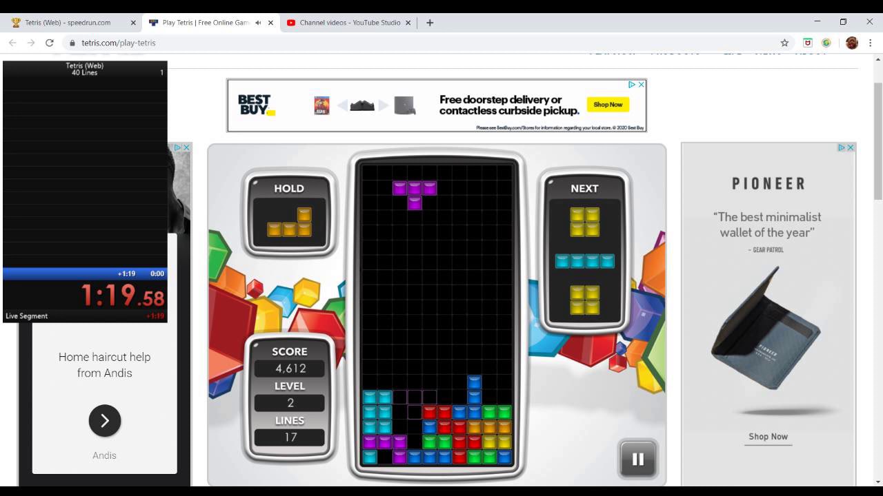 Tetris (Web) 40 Line Speed Run | 2:29 - YouTube