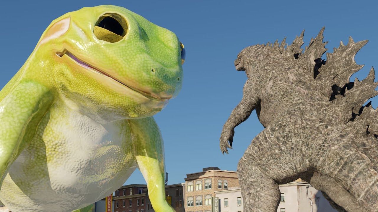 Massive Frog Eat Leg Godzilla| #godzilla - YouTube