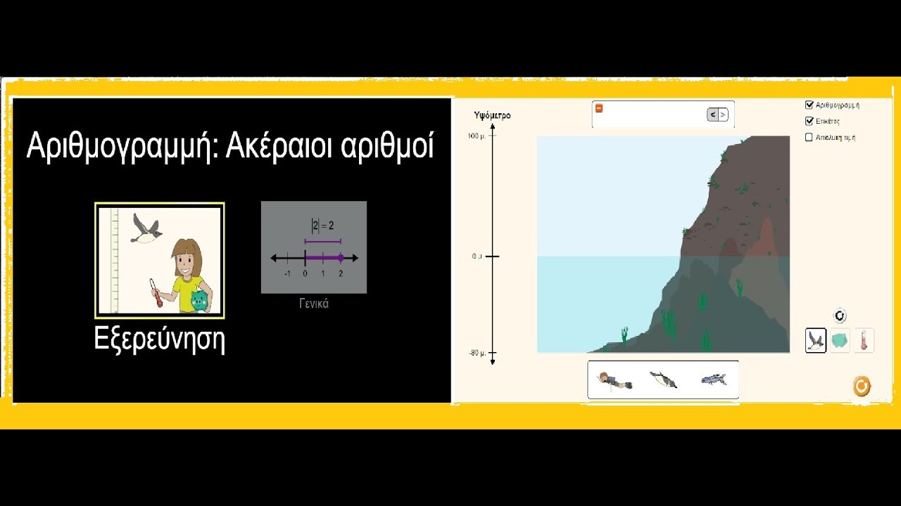 Αριθμογραμμή ακέραιοι αριθμοί PhET - YouTube