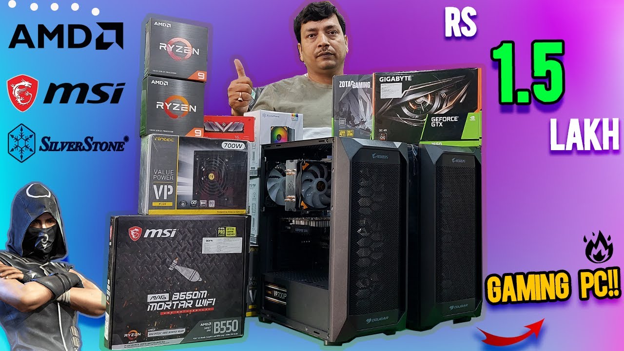 AMD CUSTOMIZED GAMING PC BUILD | Under 1.5 lakh PC Build | PC Setup ...