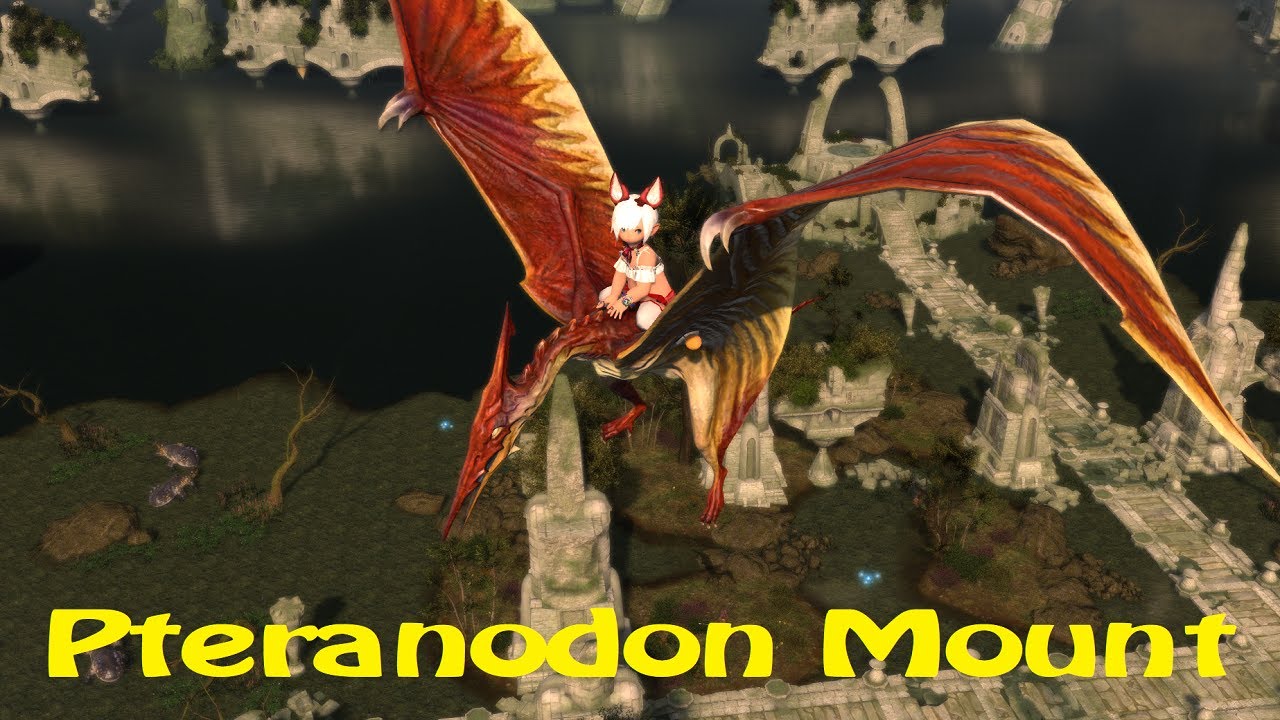 Final Fantasy XIV Pteranodon mount - YouTube