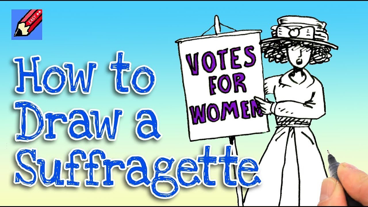 How to draw a Sufragette Real Easy - YouTube