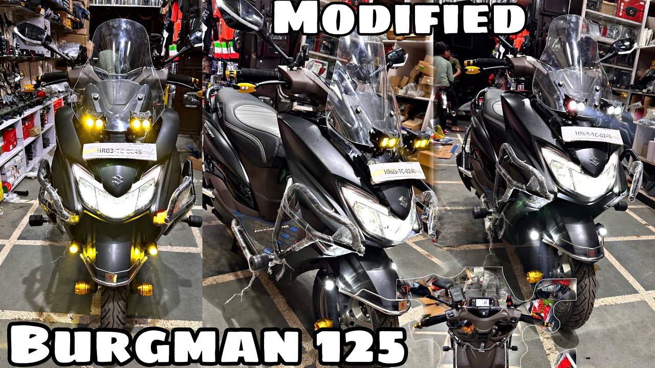 burgman 2023 new model modified | Burgman 125 modifications 🌍 - YouTube