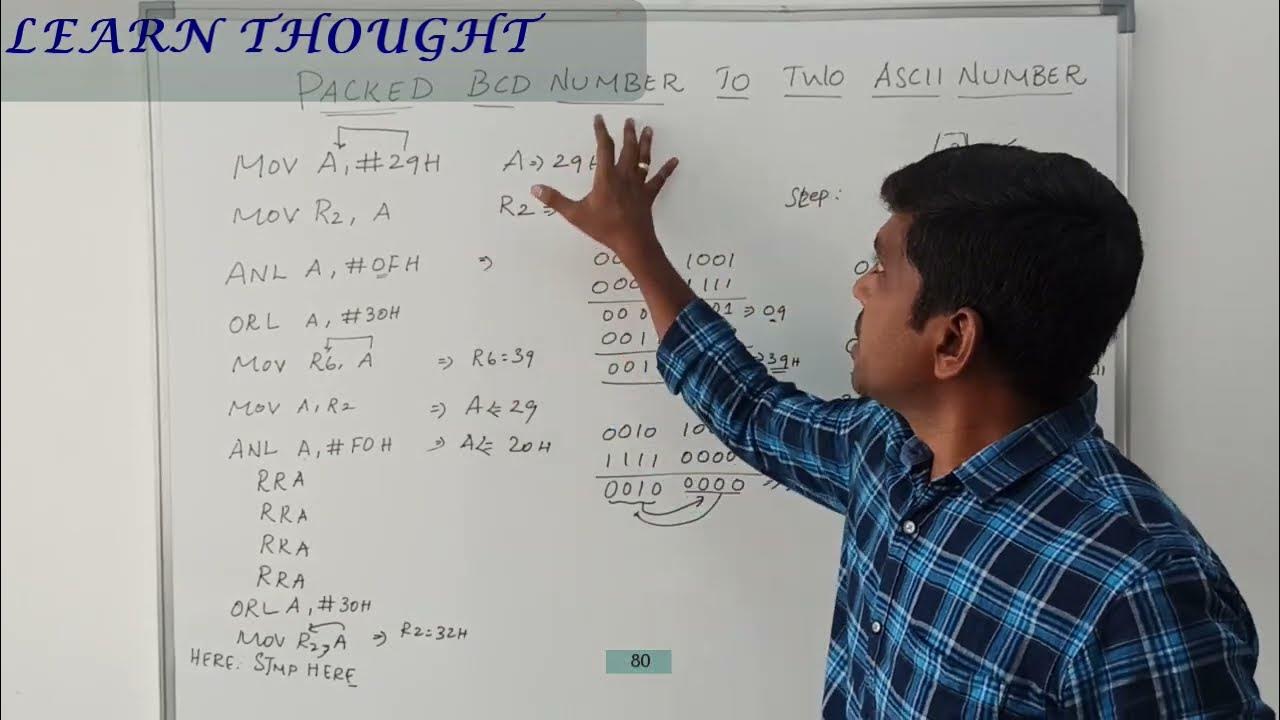 ALP for BCD to ASCII Convertion in 8051 Microcontroller || S VIJAY MURUGAN || Learn Thought ...