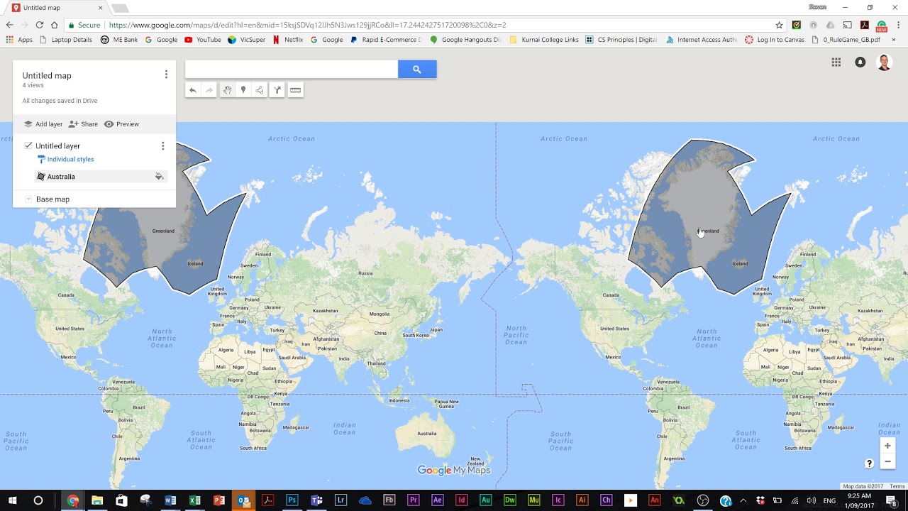 My Maps Projection Distortion - YouTube