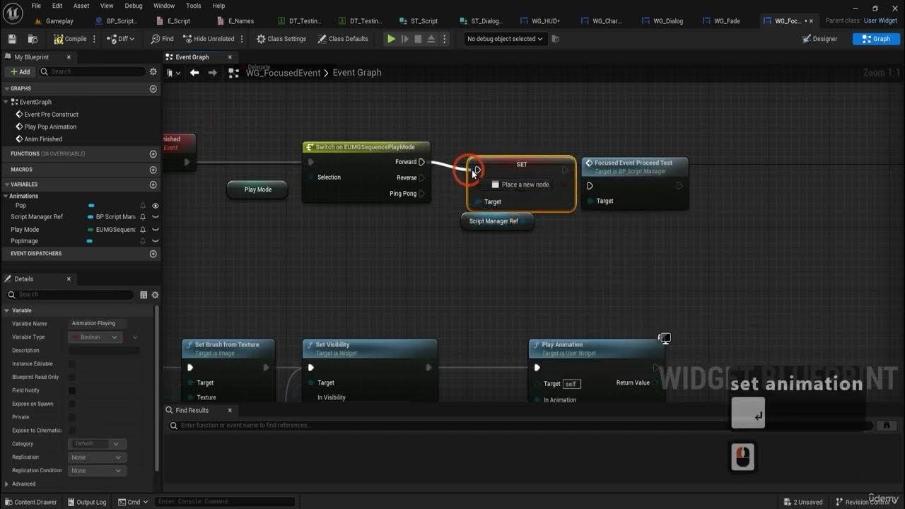 20 Lesson 19 Animating Focus Events in UE5 Script Action Coding with Blueprints - YouTube