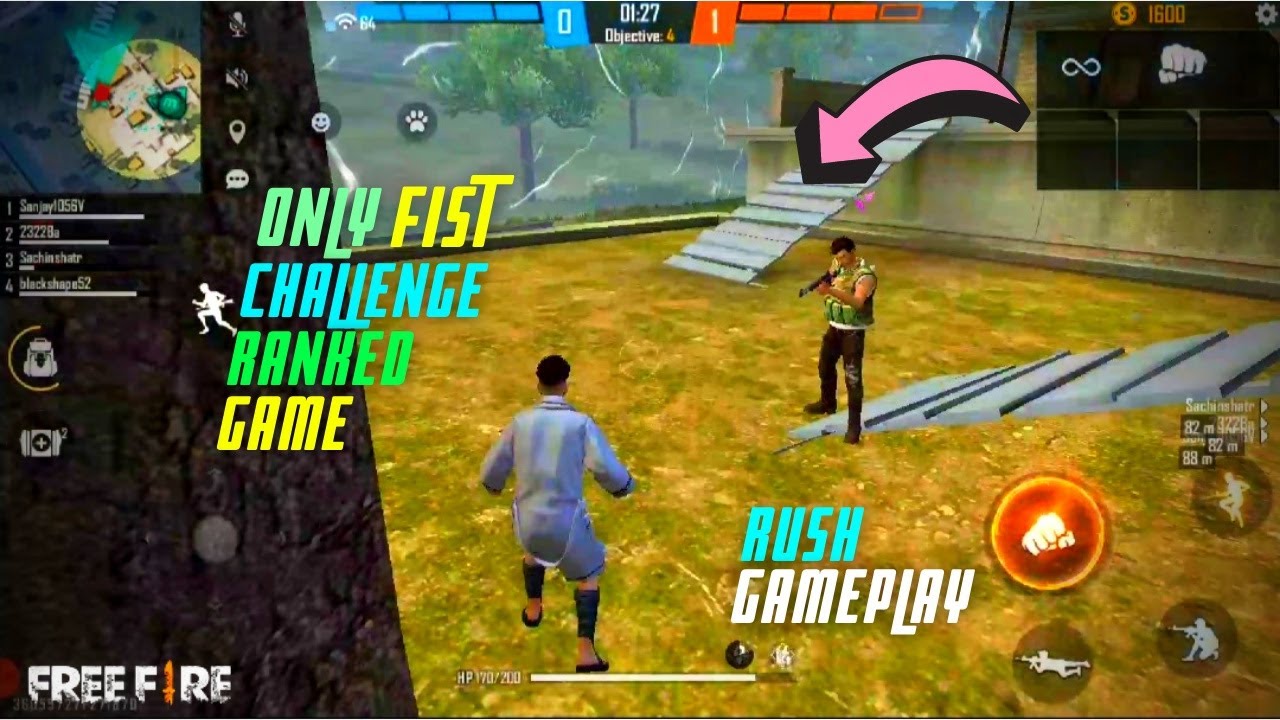 FREE FIRE | ONLY FIST CHALLENGE | RANKED GAME - YouTube