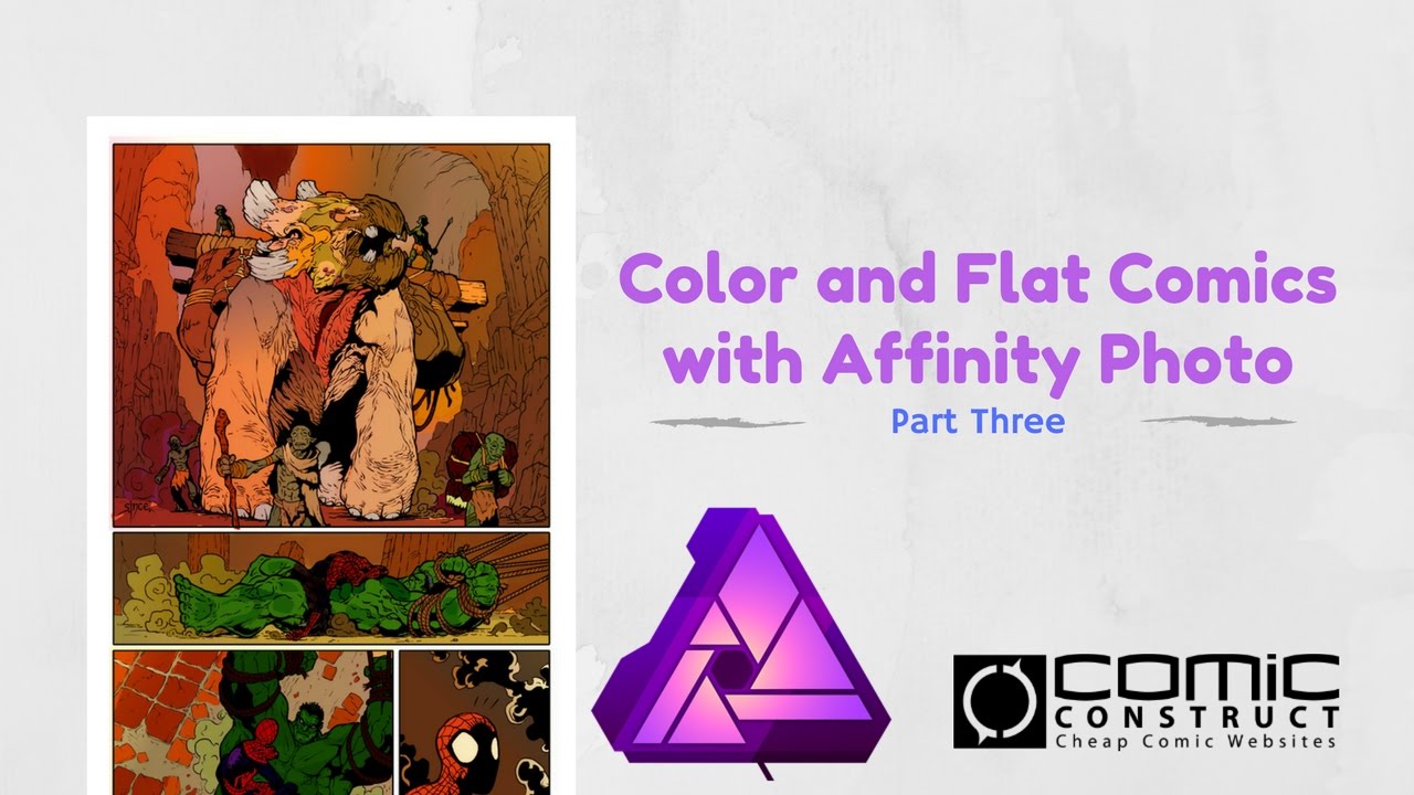How to Flat Comics with Affinity Photo -- Part 4 -- Coloring Tutorial ...
