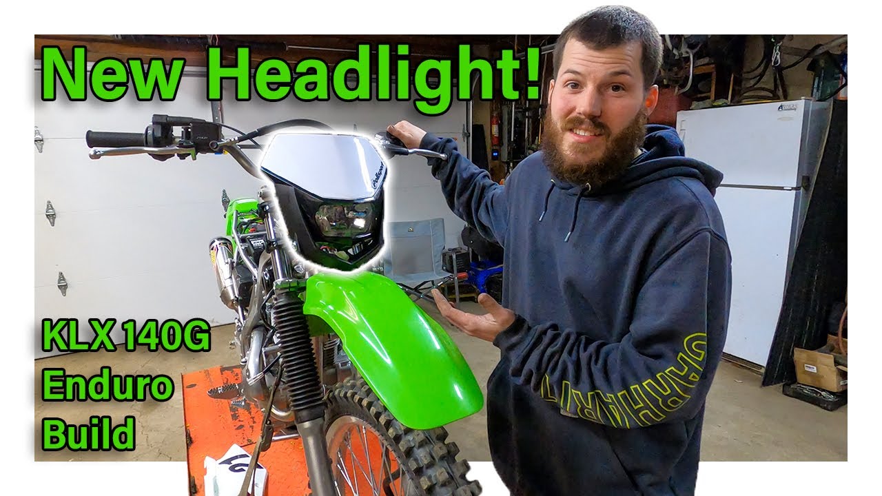 Tusk Enduro Kit and Polisport Headlight Install | KLX 140G Build Series ...