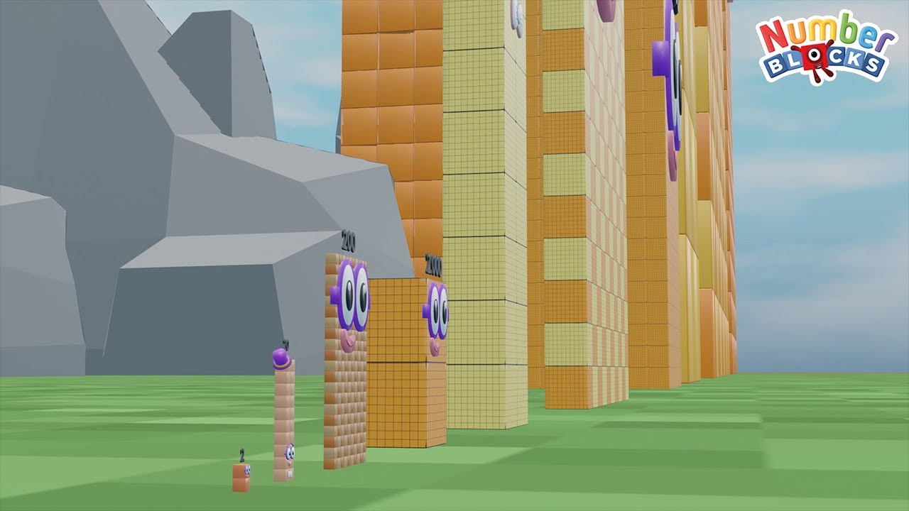 Looking for numberblocks comparison 2 20 200 2000 20000 200000 2000000 ...