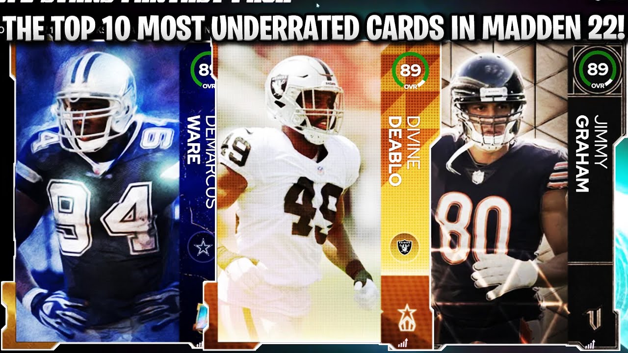 THE TOP 10 MOST UNDERRATED CARDS IN MADDEN 22! | MADDEN 22 ULTIMATE ...