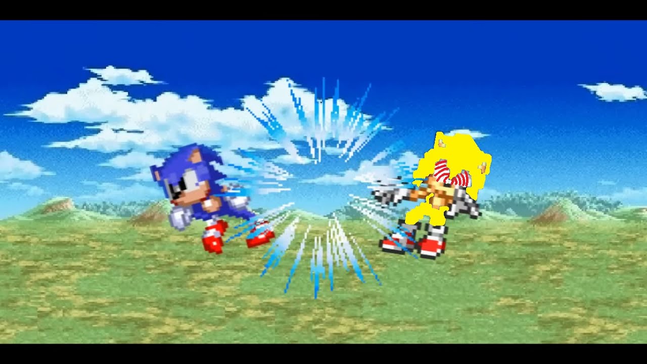 SSF2 Mod Battle: Fleetway Super Sonic Vs Classic Sonic - YouTube