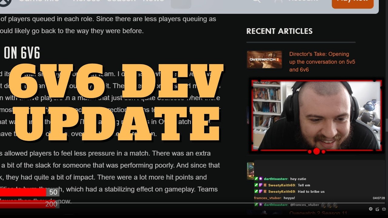 NEW 6v6 developer update OW 2 | probably an arcade mode at best QQ ...