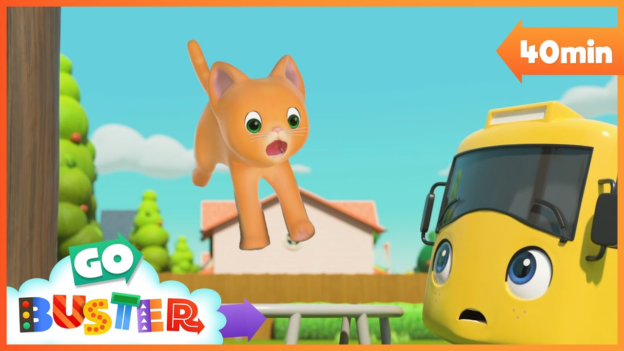 Buster Cat Rescue Song | Go Buster! | Classic Vehicle, Truck and Car Cartoons for Kids - YouTube