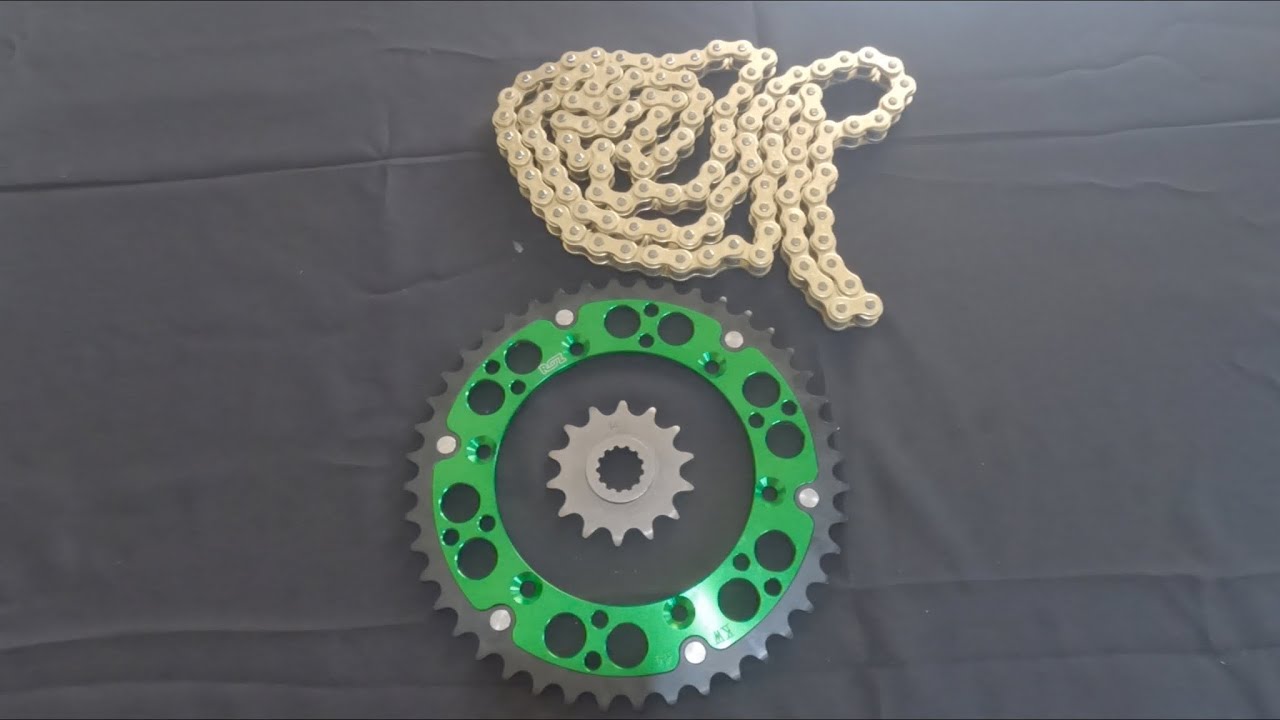 Unboxing - Gear set Roz Kawasaki Dtracker X 250cc - YouTube
