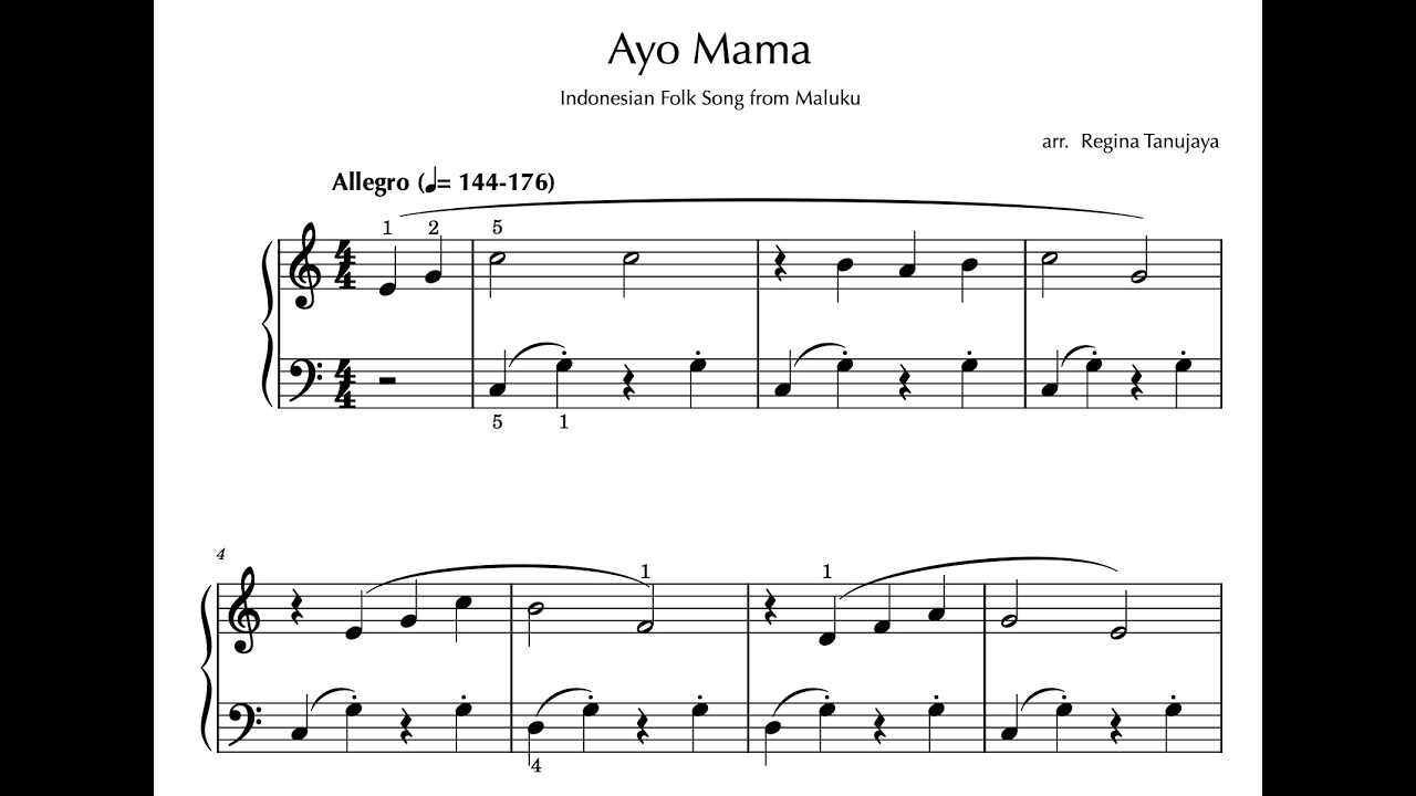 Ayo Mama (arr. Regina Tanujaya) - YouTube