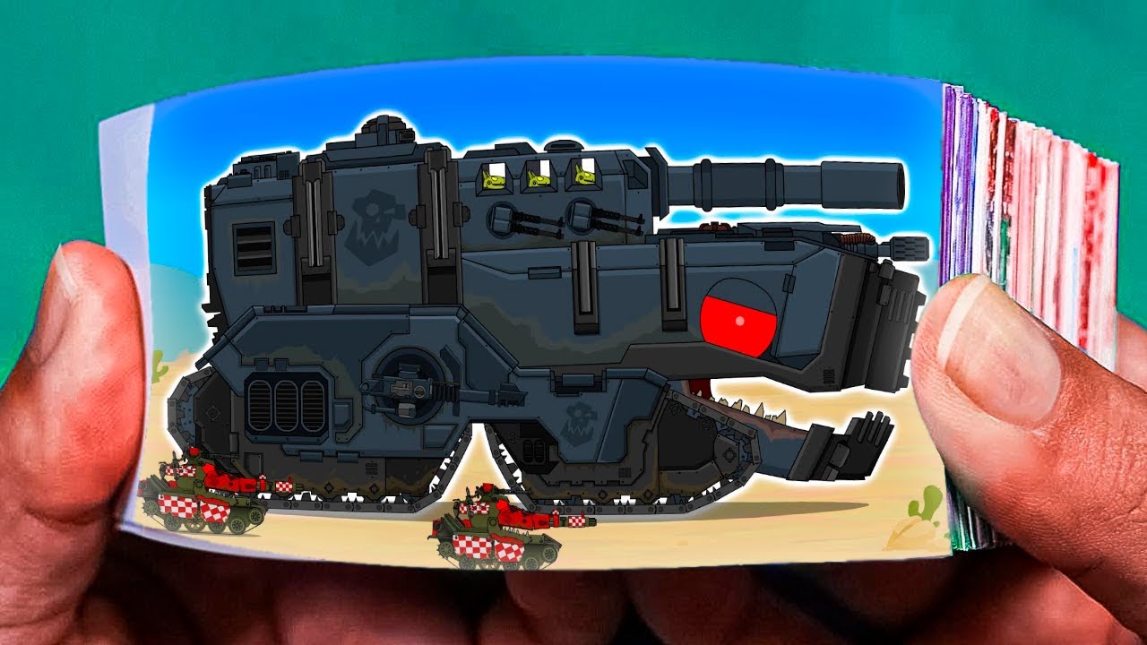 Steel Giant Mastodont Flipbook Animation | Tank Battle Cartoon - YouTube