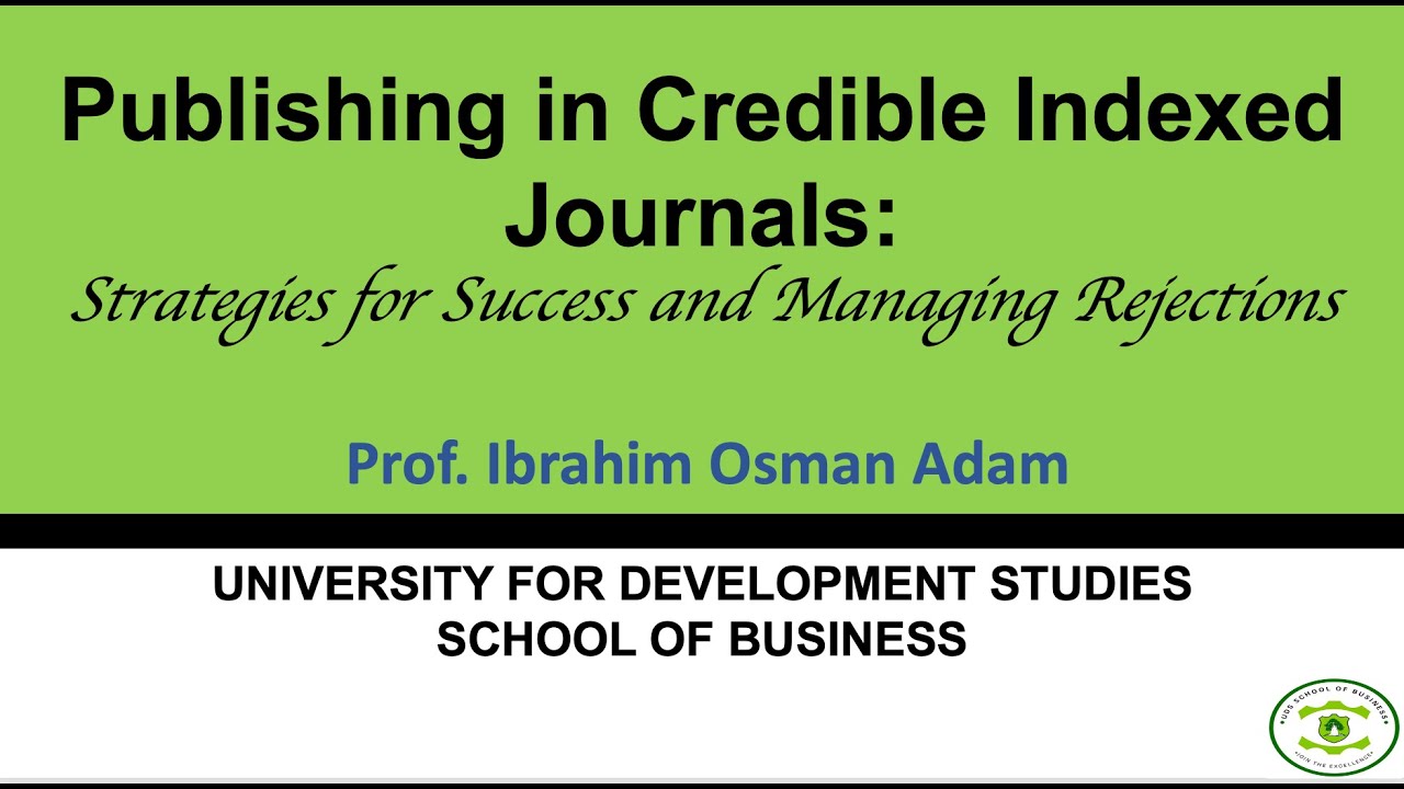 Publishing in Credible Index Journals - YouTube