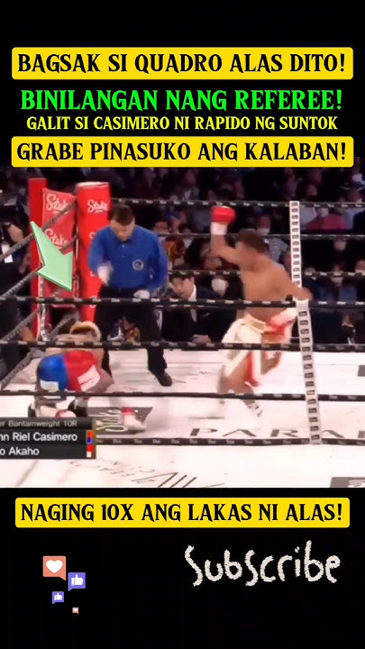 Grabe!! Bagsak si Quadro alas Dito! Binilangan Nang Referee!Bumawi Pinasuko ang Kalaban! - YouTube