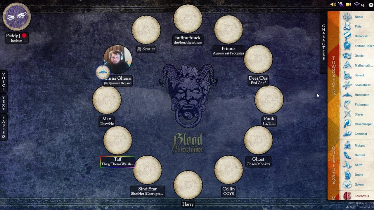 Boop songs and the DickPuncher9000 - Blood on the Clocktower | Boozling ...