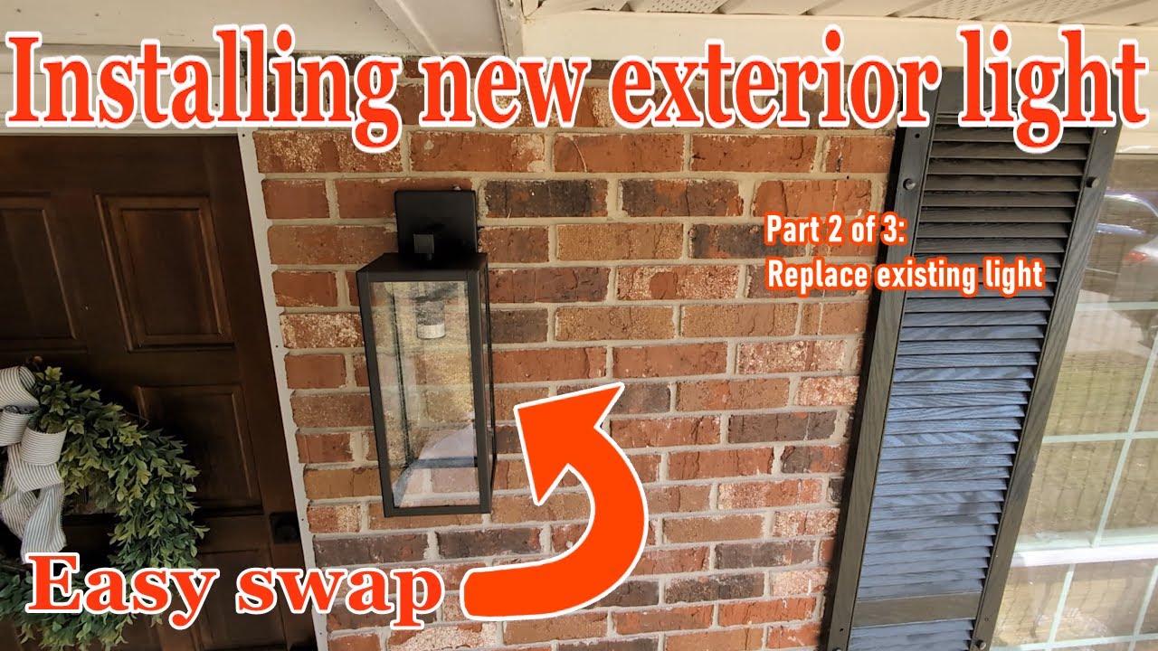 Replace Existing Exterior Light the Easy Way. #diy #justaddwood - YouTube
