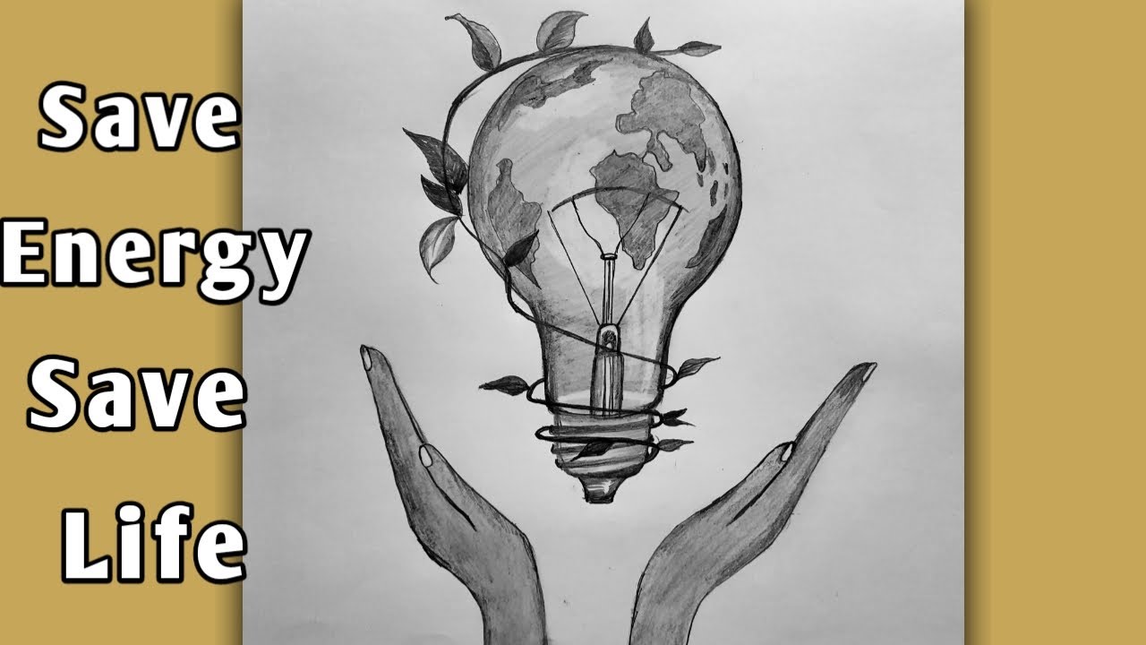 Save Electricity Posters Drawing