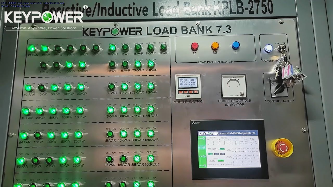 KEYPOWER 2200kW Load Bank Operation Introduction - YouTube