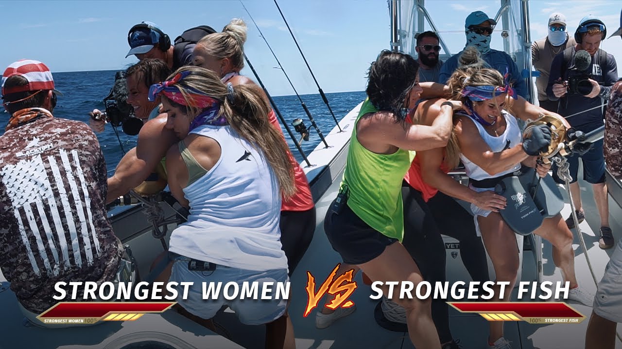 Strongest Women Vs 800 LB Fish | BlacktipH , Kristen Nun & Sarah ...