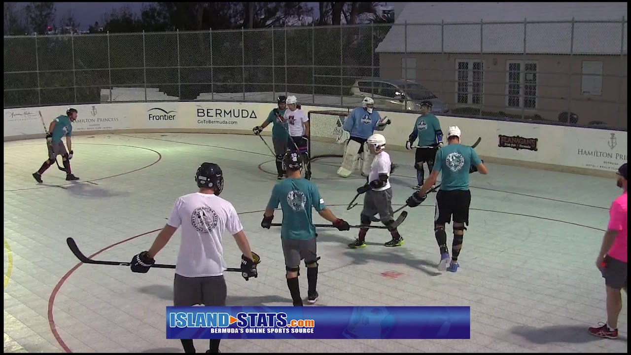 Bermuda Ball Hockey Americans vs Admirals - YouTube