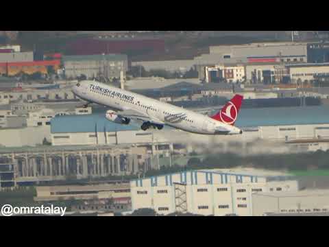 Turkish Airlines take off at Istanbul Sabiha Gökcen Airport Turkey (Sabiha Gökçen Havalimanı)