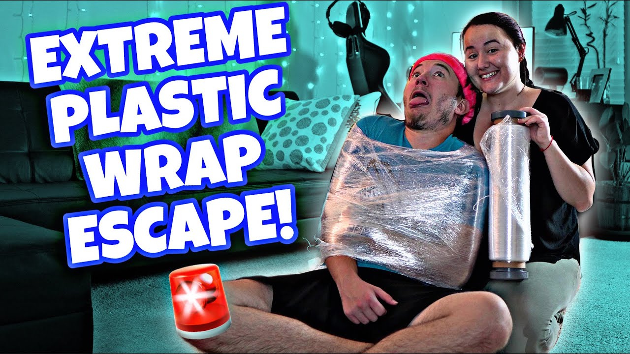 EXTREME SARAN WRAP CHALLENGE! *FUNNY* | COUPLE CHALLENGES - YouTube