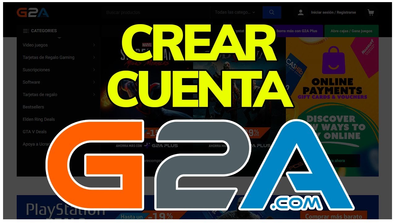 ️ Cómo CREAR CUENTA en G2A en 2025 || Tienda OnLine de Juegos y Más ...