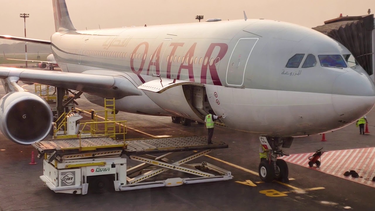 Qatar Airways Ramp Service From Inside Terminal View | 2 - YouTube
