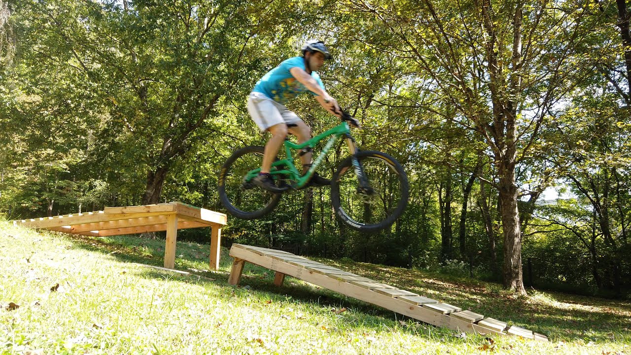 Moveable Wooden MTB Drop - YouTube