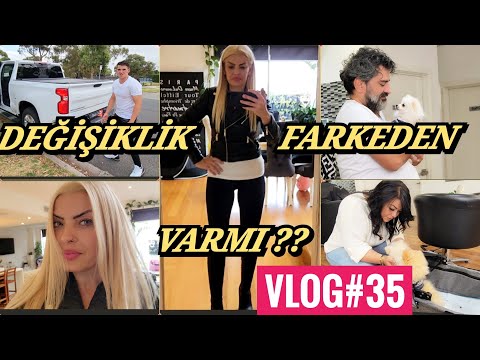 VLOG #35 ✔️ Gurbetçi aile ✔️saç rengi nasıl açılır ✔️ Kuaför vlog sarışın olmak