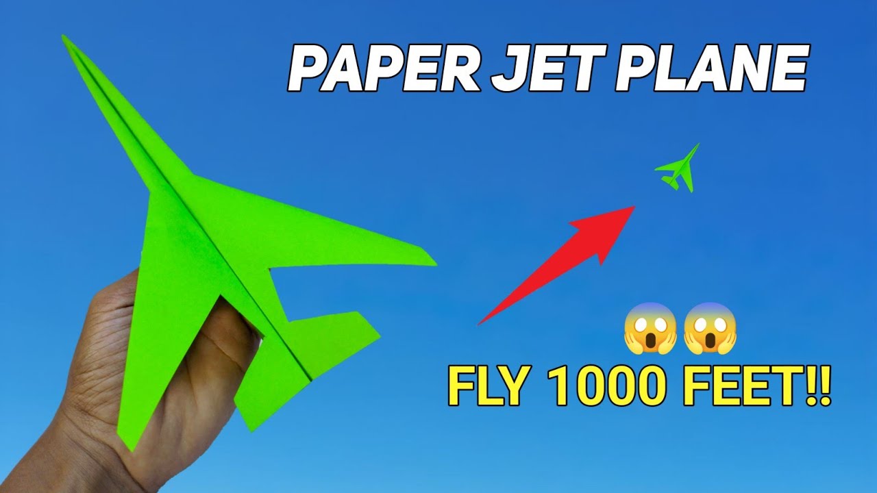 Paper Jet Plane! how to make a jet paper airplane that flies 1000 feet ...