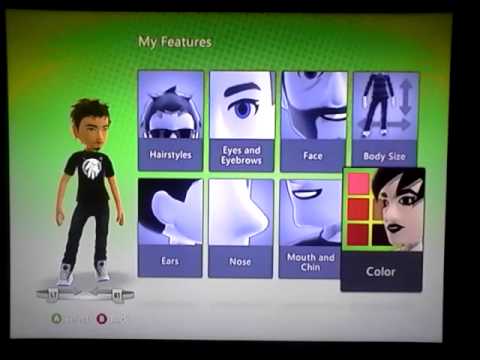 How to color your hair on Xbox 360 avatar store - YouTube