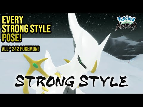ALL 242 POKEMON IN LEGENDS ARCEUS DO THE STRONG STYLE POSE (Every ...