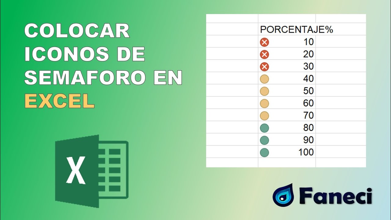 COLOCAR ICONOS DE SEMAFORO EN CELDAS DE EXCEL - YouTube