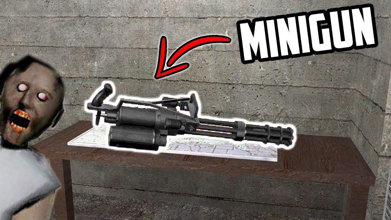How to get the MINIGUN WEAPON in Granny Horror Game... (NEW SECRET ...