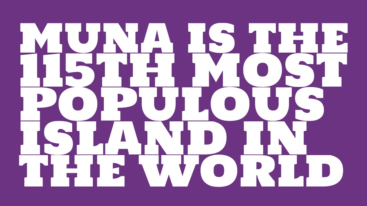 How many people live on the island of Muna? - YouTube